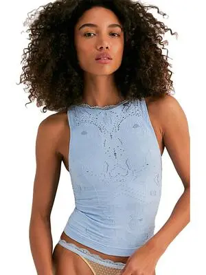 Free People Flirty Flutters Tank - Larkspur