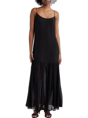 Rails Chandra Sleeveless Ruffle Hem Maxi Dress - Black