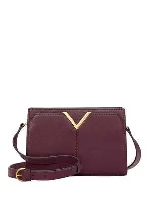 Vince Camuto Tasha Leather Crossbody Bag - Dark Pink