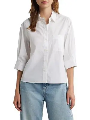 Rag & Bone Lucia Three-quarter Sleeve Button-up Shirt - White