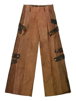 COMMUNS Loose-fit Trousers With Buckle Straps - Brown