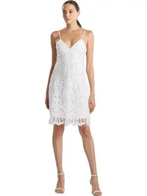 Natori Suzani Lace Slip Dress - White