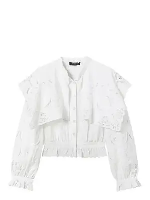 TWINSET Linen-blend Shirt - 00282 White Snow