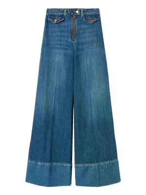 TWINSET Cotton Wide-Leg Jeans