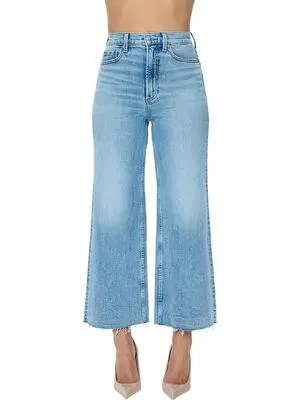 PISTOLA Lana Crop High-rise Wide-leg Jeans - Bistro