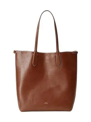 Polo Ralph Lauren Bellport Leather North-south Tote - Brown