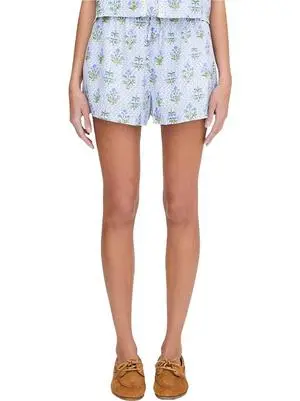 Hill House Home The Audrey Shorts - Blue Block Print