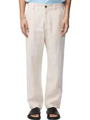 Nn07 Aden 1454 Relaxed Fit Linen Pants - Oat