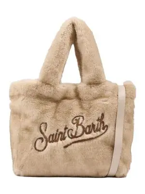 MC2 SAINT BARTH Embroidered Furry Tote Bag - Fur