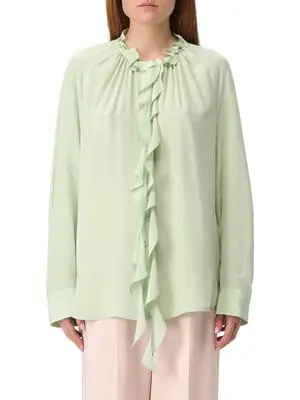 Victoria Beckham Victoria Victoria Beckham Ruffled Shirt Green