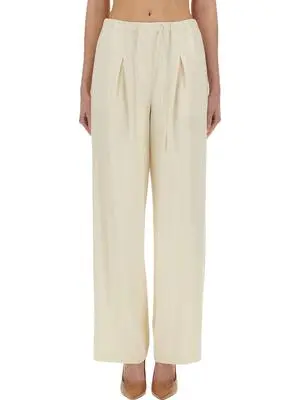 Theory Wide Leg Trousers - White