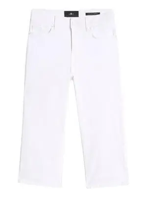 7 For All Mankind Slim Illusion Capri - White