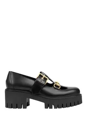 Gucci Lug Horsebit 30mm Platform Loafer - Black