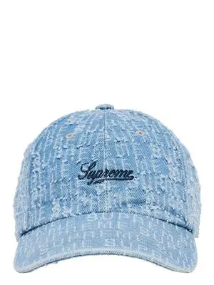 Supreme Needle Punch Denim 6-panel Hat - Blue