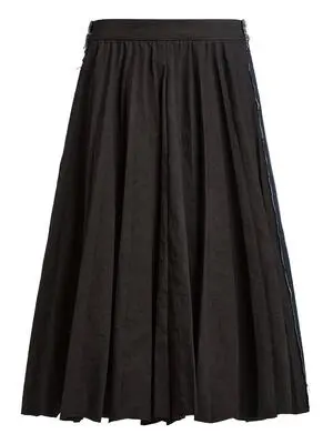 Balenciaga Hybrid Pleated Midi Skirt - Black