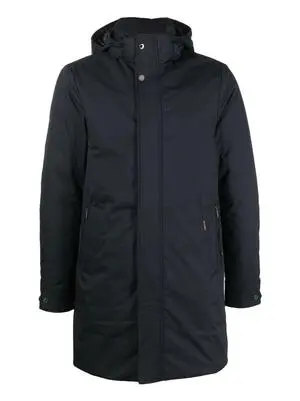 MOORER Hooded Padded Parka Coat - Blue