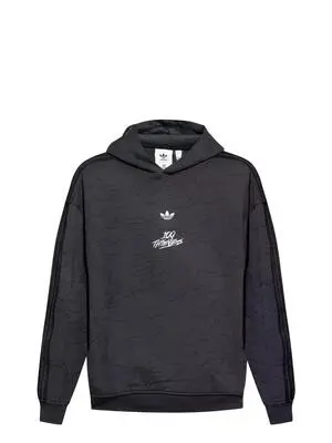 Adidas Logo-print Hoodie - Grey