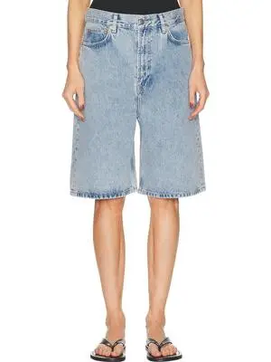 Wardrobe.NYC Low Rise Denim Short - Blue