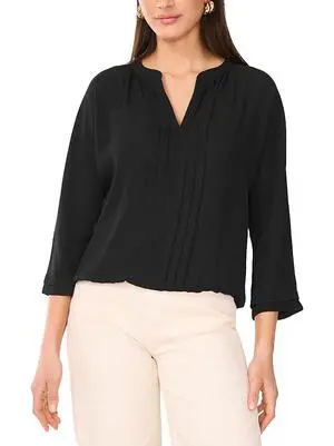 Vince Camuto Pleated Top - Rich Black