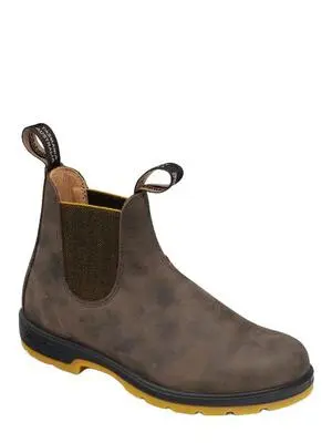 Blundstone Classics Water Resistant Chelsea Boot - Rustic Brown/ Mustard