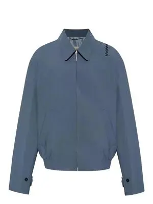 Marni Logo-print Bomber Jacket - Blue
