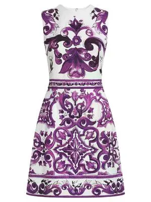 Dolce & Gabbana Graphic-print Mini Dress - White