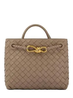 Bottega Veneta Andiamo Small Intrecciato Leather Tote Bag - Brown