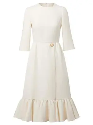 Valentino Garavani Crêpe Couture Midi Dress - White