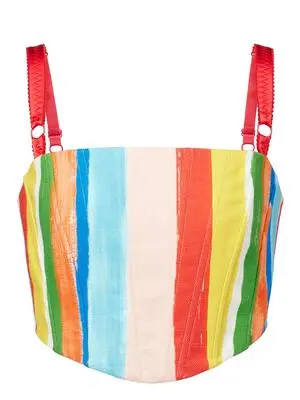 Dolce & Gabbana Striped Cotton-blend Tank Top - Multicoloured