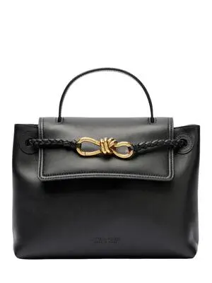 Bottega Veneta Ciao Ciao Knot Small Leather Tote Bag - Black