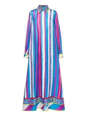 Dolce & Gabbana Striped Silk Kaftan - Blue