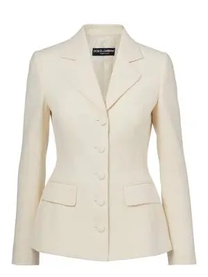 Dolce & Gabbana Virgin Wool Blazer - Beige