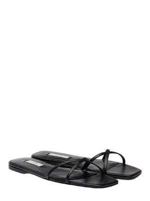 TOTEME Leather Slides - Black