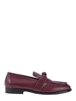 Bottega Veneta Astaire Knot Leather Loafers - Burgundy