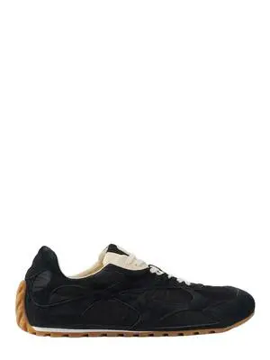 BOTTEGA  VENETA Orbit Flash Suede-Trimmed Sneakers Black