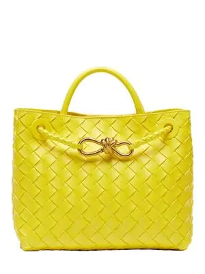 Bottega Veneta Small Andiamo Leather Tote Bag Yellow