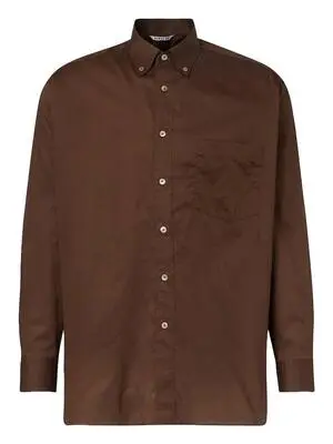 Auralee Oversized Cotton Shirt - Brown