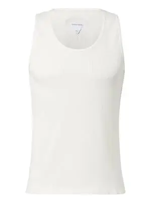 Bottega Veneta Cotton-blend Jersey Tank Top - White