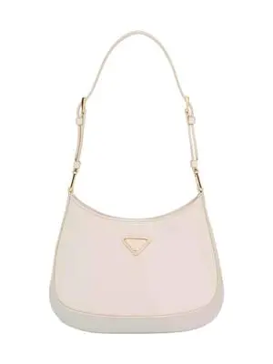 Prada Cleo Patent-Leather Shoulder Bag Neutrals