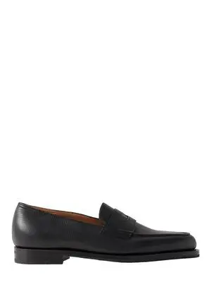 John Lobb Lopez Full-grain Leather Penny Loafers - Black