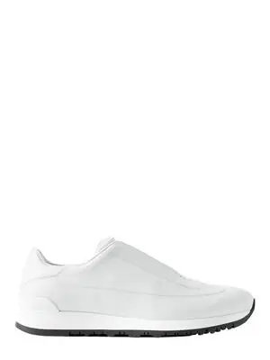 John Lobb Lift Leather Slip-on Sneakers - White