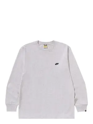 A BATHING APE STA One Point Long-Sleeve Tee Grey