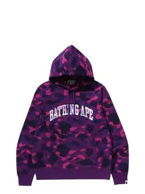 A BATHING APE Color Camo Pullover Hoodie - Purple