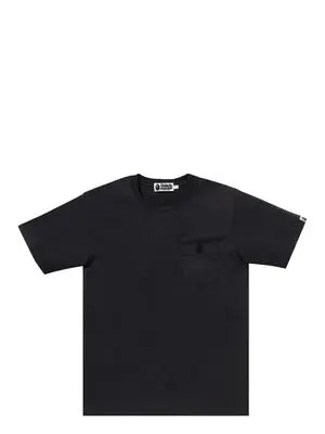 A BATHING APE Garment Dye One Point Pocket Tee - Black