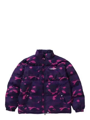 A BATHING APE Color Camo Reversible Down Jacket - Purple