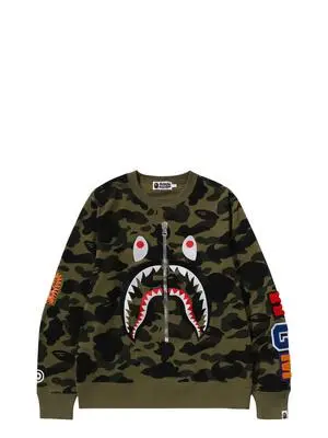 A BATHING APE 1st Camo Shark Crewneck - Green