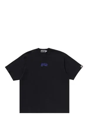 A BATHING APE Relaxed Fit Logo Tee - Black