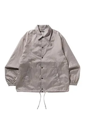 A BATHING APE Jacquard Nylon Coach Jacket - Grey