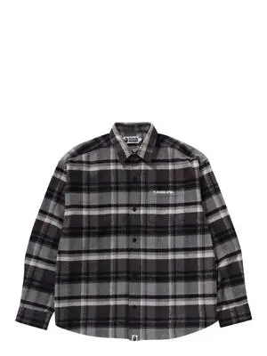 A BATHING APE Check Flannel Shirt - Black