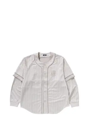 A BATHING APE Long-sleeve Baseball Shirt - White